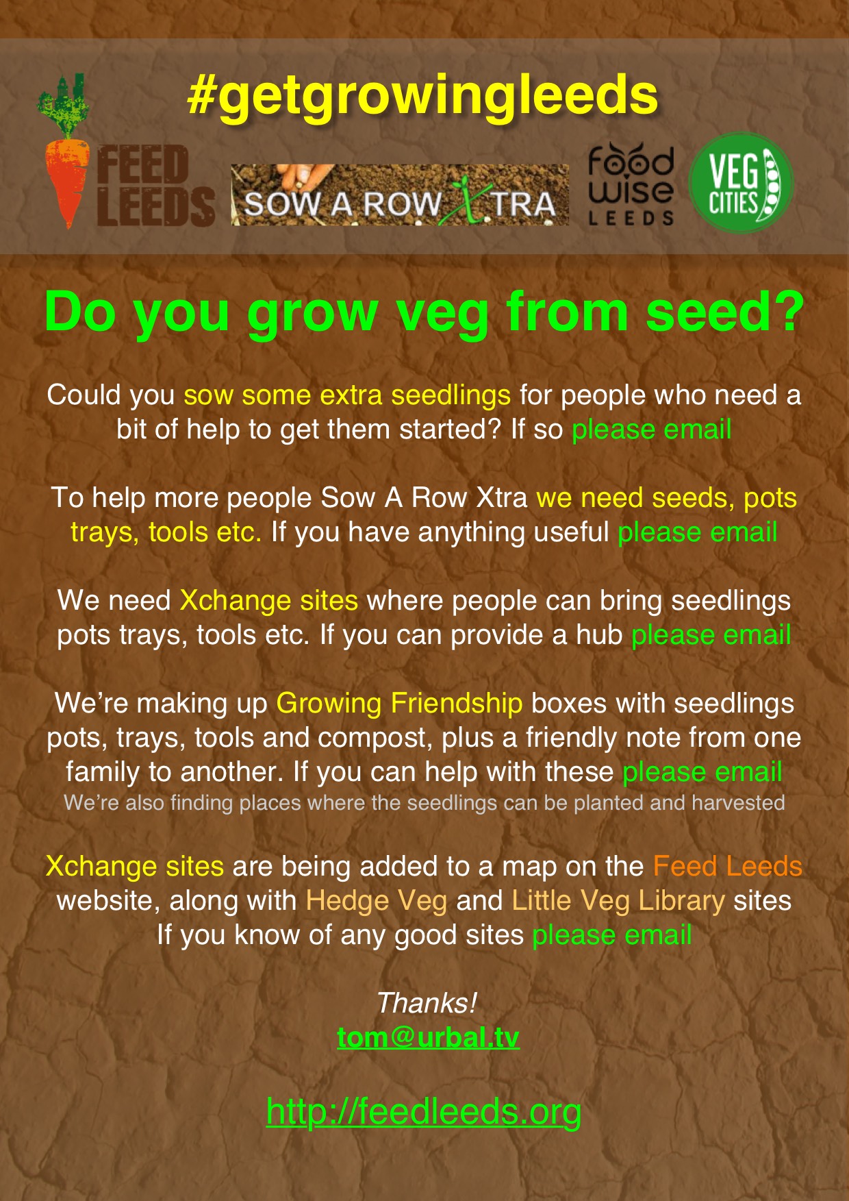 Sow A Row Xtra – and more | Feed Leeds